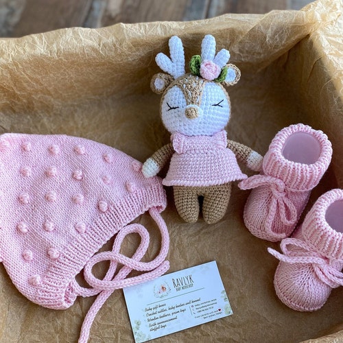 Deer Baby Gift Box for Pregnant Sister Deer Rattle Woodland | Etsy