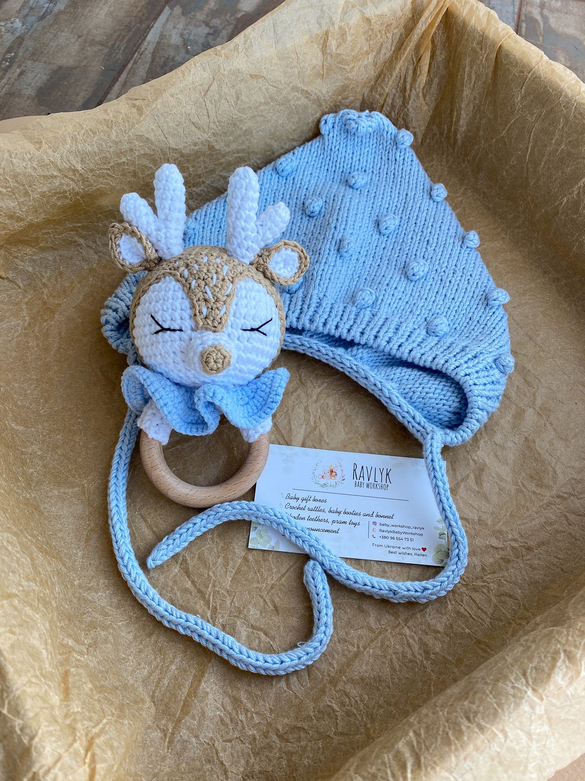 Deer Baby Gift Box for Pregnant Sister Deer Rattle Woodland - Etsy