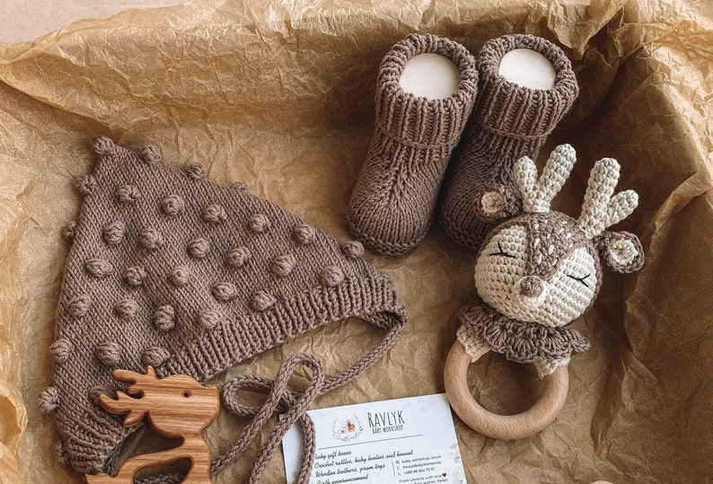 Deer Baby Gift Box for Pregnant Sister Deer Rattle Woodland - Etsy