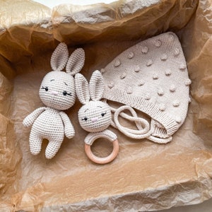 Neutral Bunny Baby Gift Box for Pregnant Sister, Pregnancy Gift Box for ...