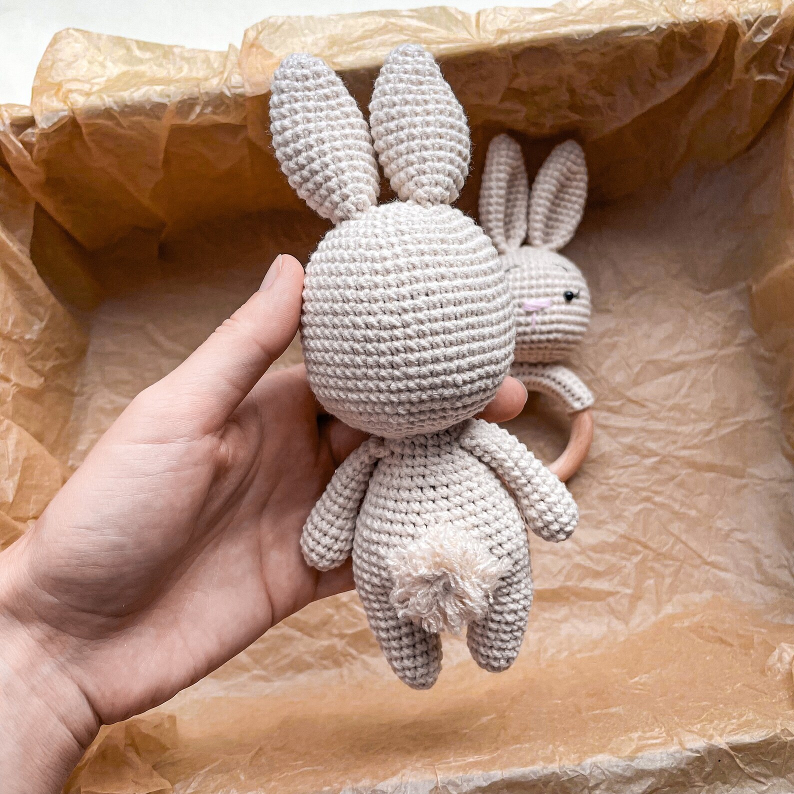 Neutral Bunny Baby Gift Box for Pregnant Sister Pregnancy - Etsy