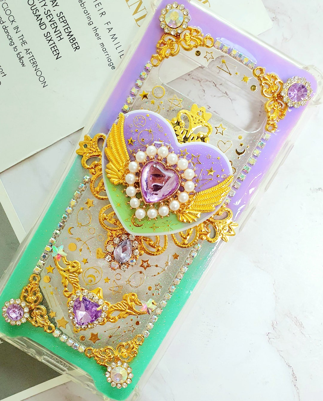 Magical Girl Fairy Phone Case/ Glitter Resin Phone Case/ iPhone 12/13 ...