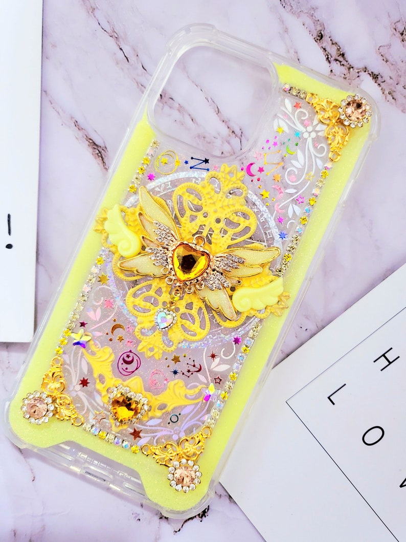 Princess White Angel Phone Case/ Glitter Resin Phone Case/ iPhone 12/13 ...