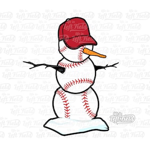 Baseball Snowman Digital File - SVG PNG JPG - Etsy