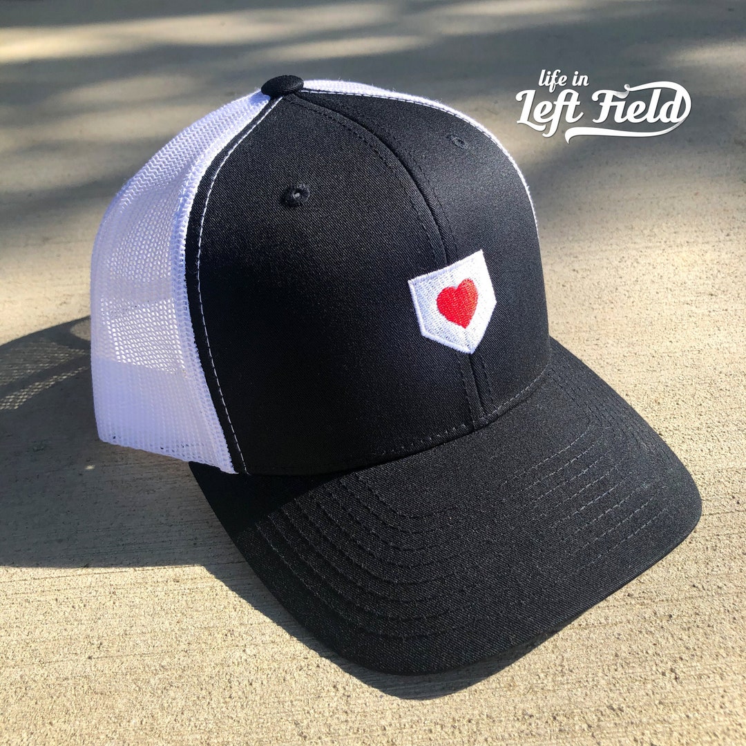 Baseball or Softball Homeplate Heart Trucker Cap - Etsy