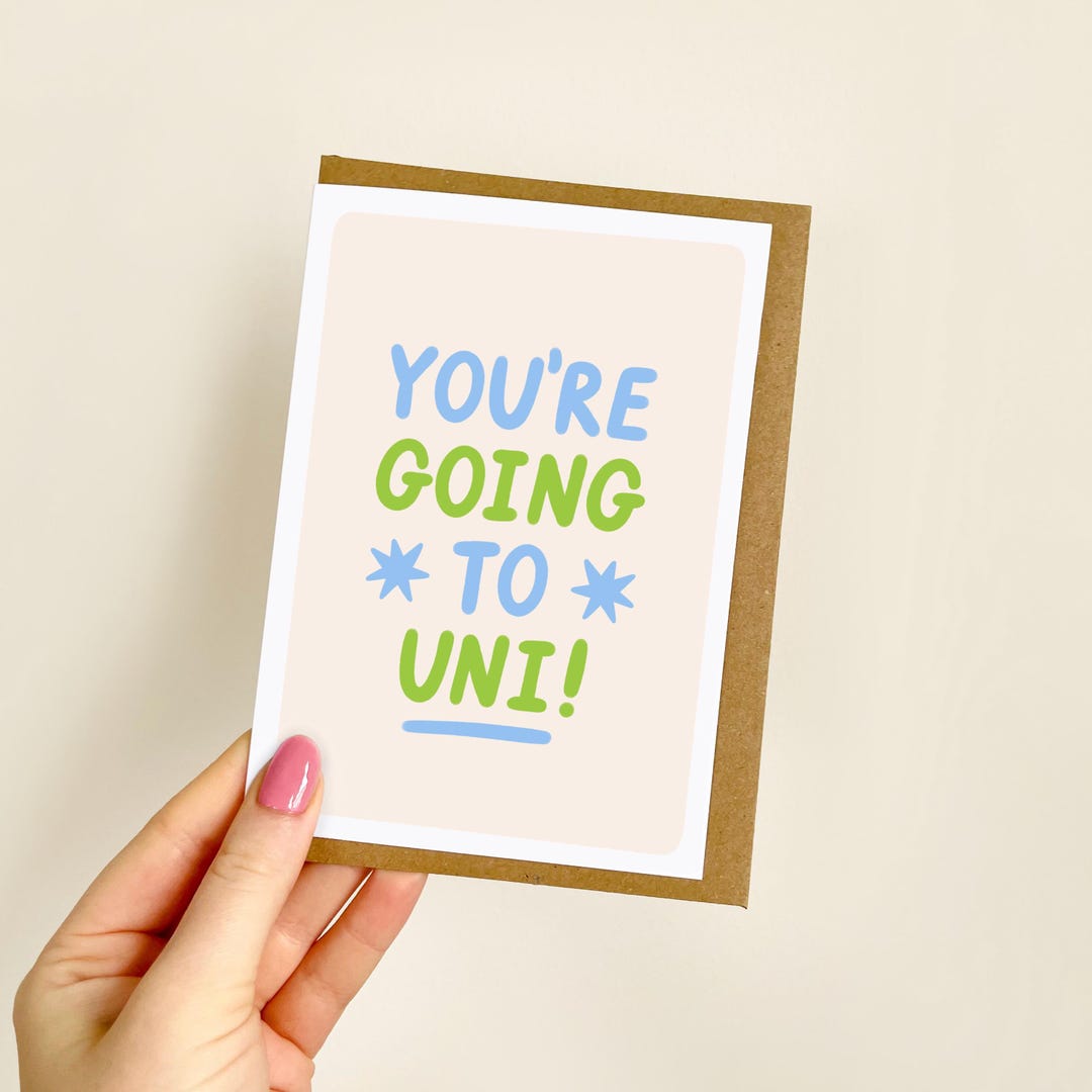 You're Going to Uni Blue Card | Good Luck at University Card, Passed A ...