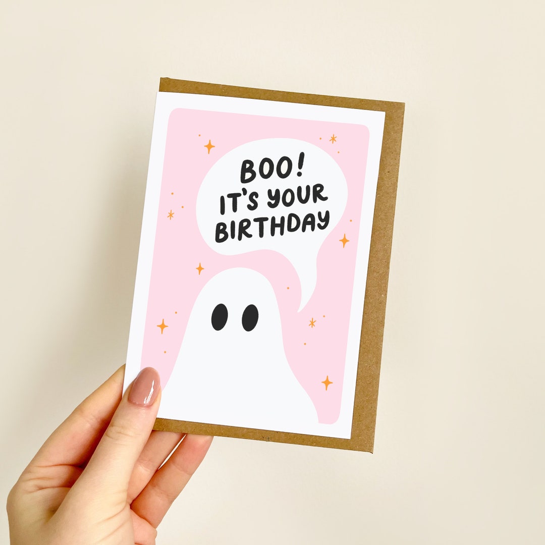 Boo It's Your Birthday Card Autumn, Halloween Birthday, September ...