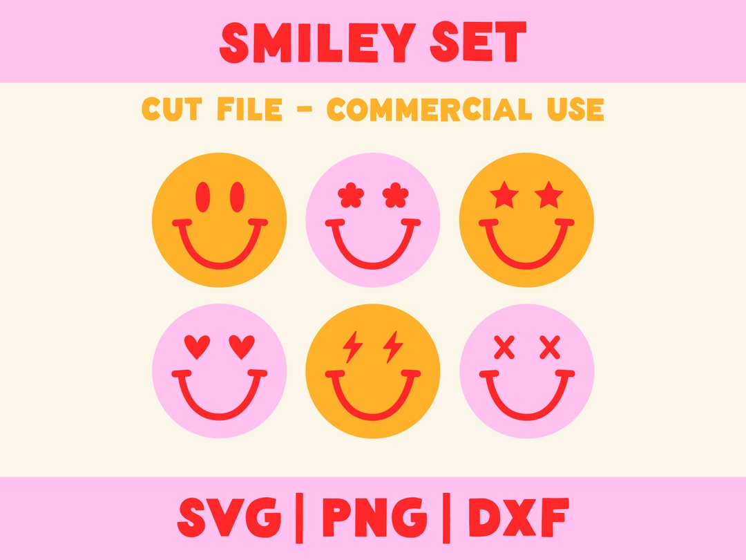 Smile Set SVG, PNG, DXF Cut File for Cricut or Silhouette, Daisy Smile ...