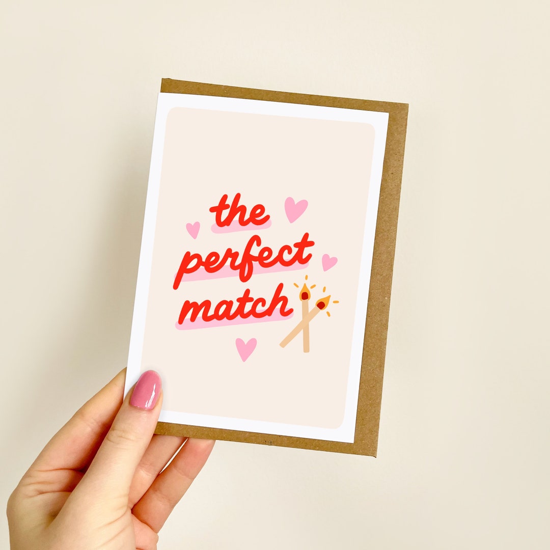 The Perfect Match Card | Valentines Card, Love You Card, Funny ...