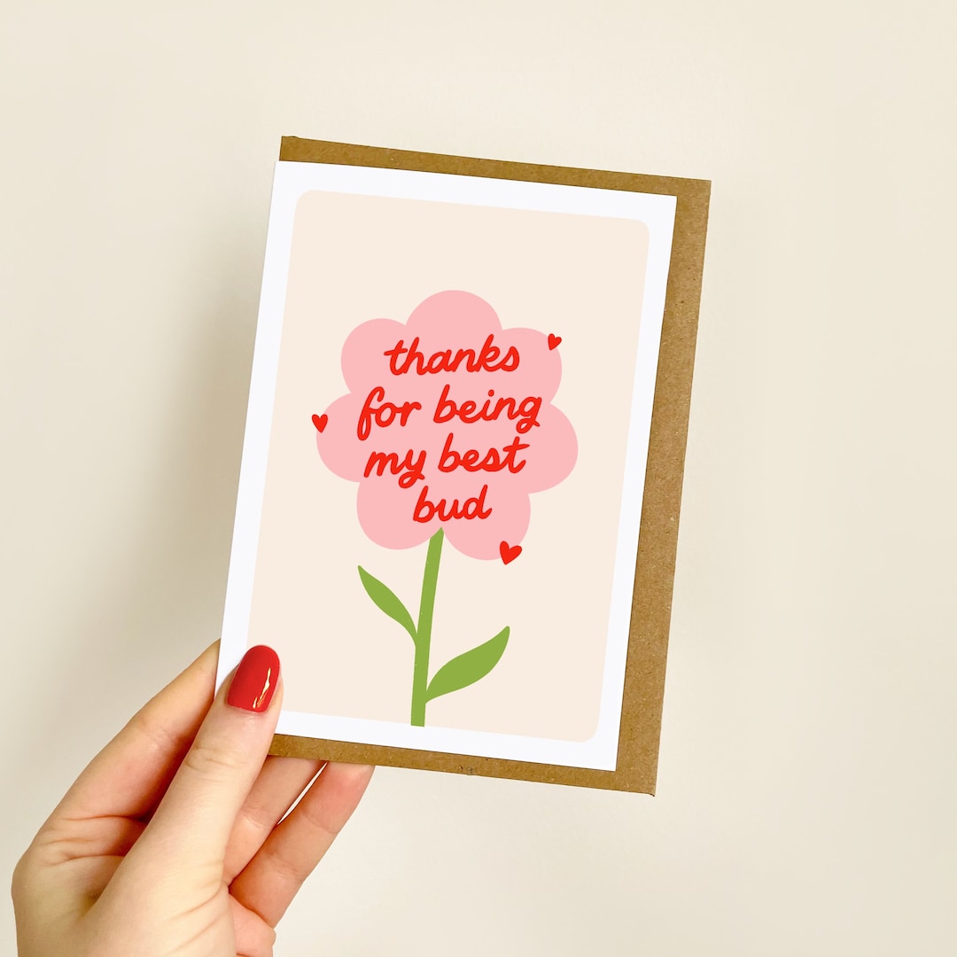 Best Bud Card | Love You Bestie, Bestie Card, Best Friend Card ...