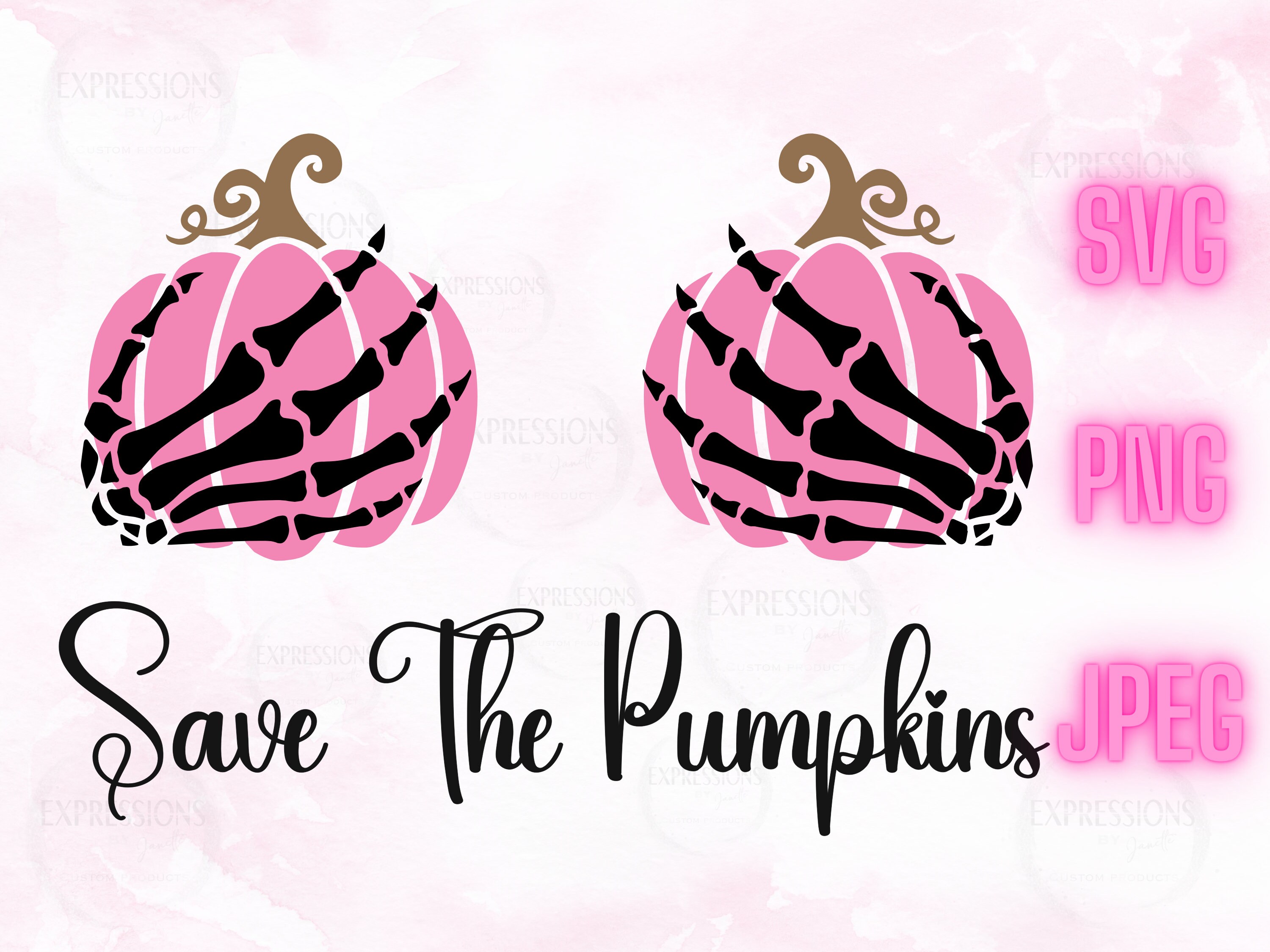 Save the Pumpkins Svg, Skeleton Svg, Skeleton Hands Svg, Breast Cancer ...