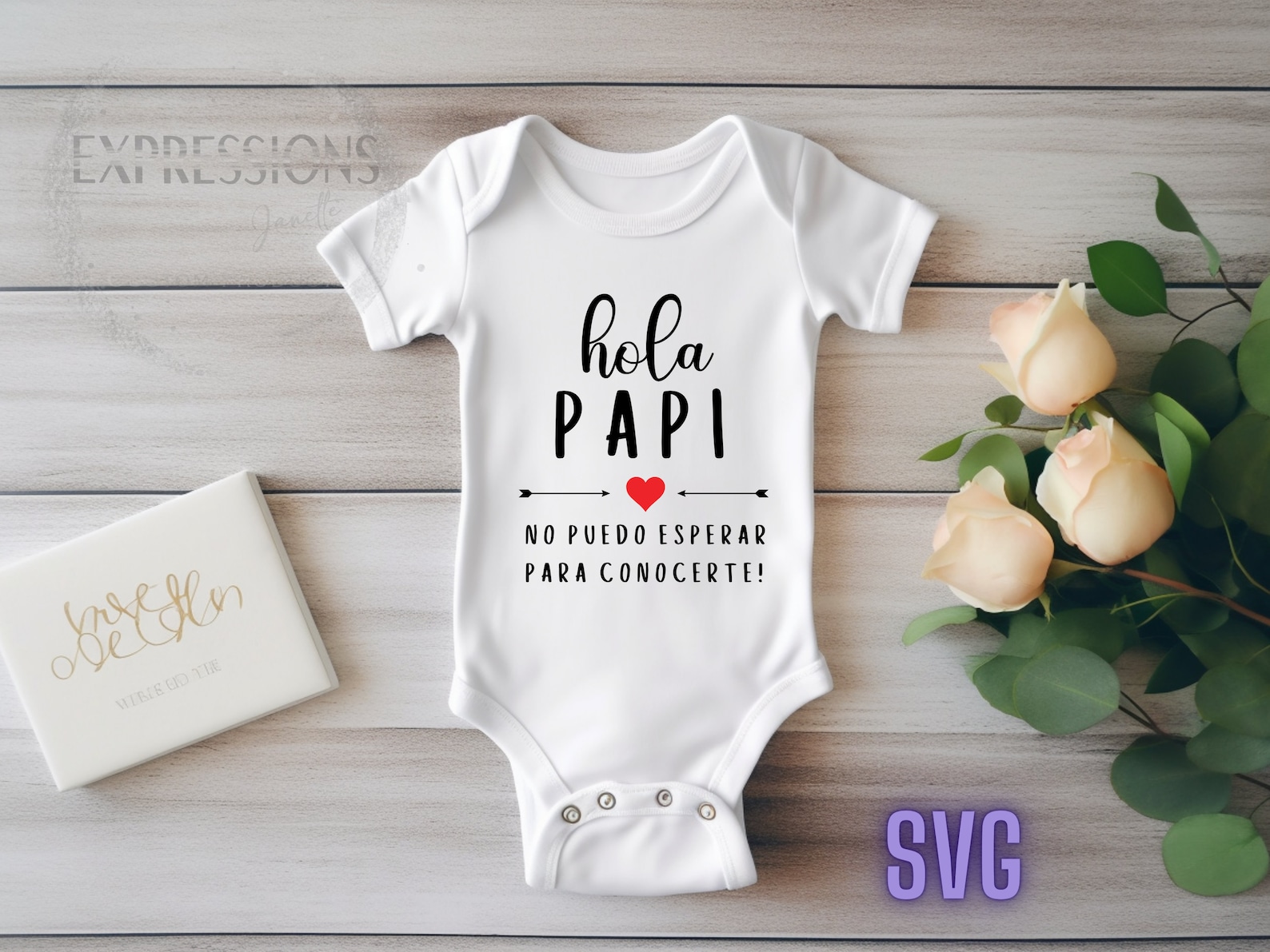 Hola Papi SVG, Birth Announcement, Hello Daddy, Baby Gifts Ideas ...