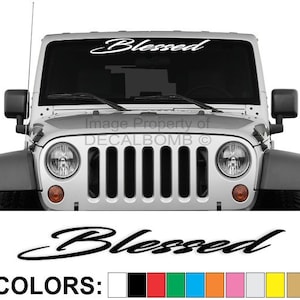 Blessed Windshield Decal "script" Sticker Vinyl Import Diesel Turbo ...