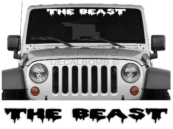 The Beast Windshield Decal Sticker drip 1 Boost | Etsy