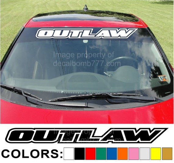 Outlaw Outline Windshield Decal Sticker style2 - Etsy