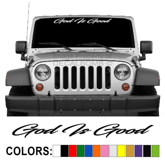 God is Good Windshield Decal Sticker script Bible | Etsy