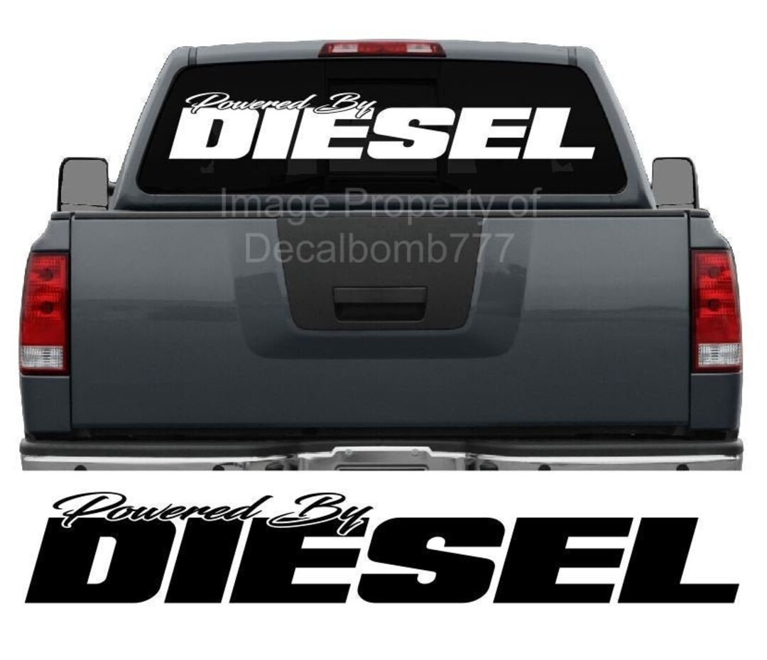 Powered By Diesel Windshield Decal Sticker Vinyl Import Diesel Turbo ...
