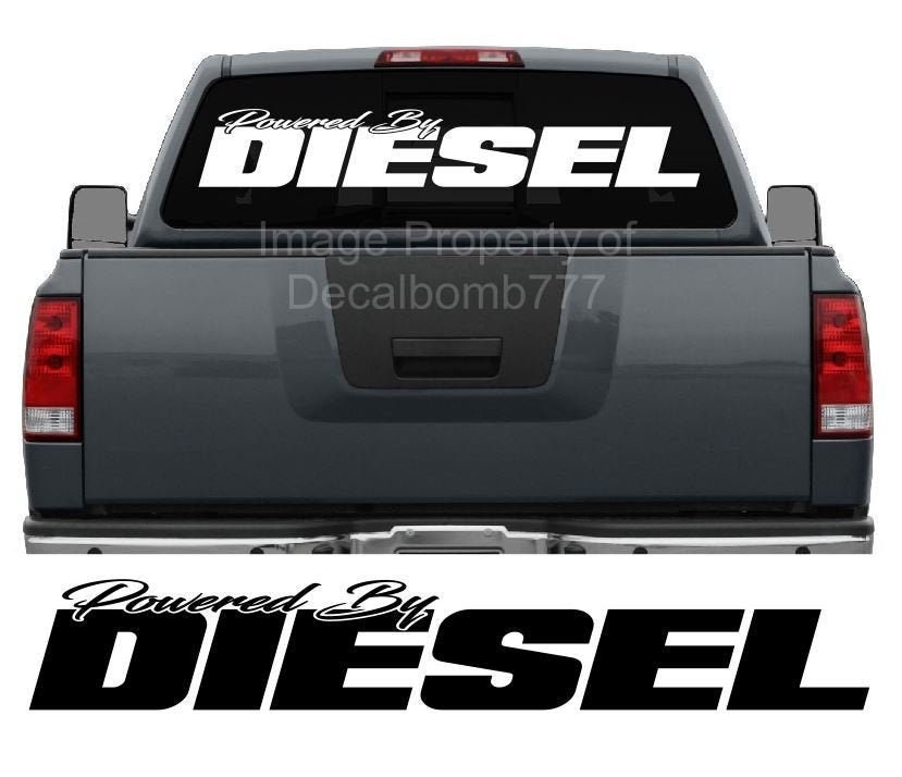 Powered By Diesel Windshield Decal Sticker Vinyl Import Diesel Turbo ...
