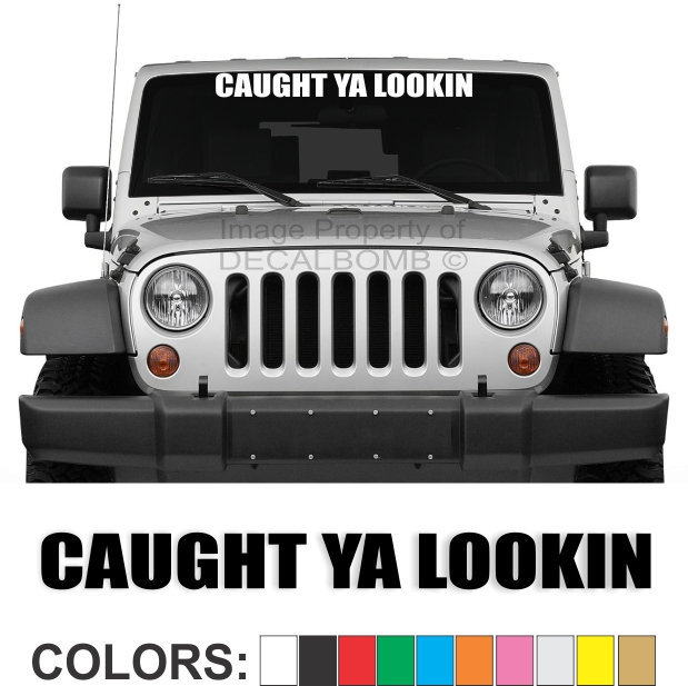Caught Ya Lookin Windshield Decal Sticker Style 2 - Etsy.de