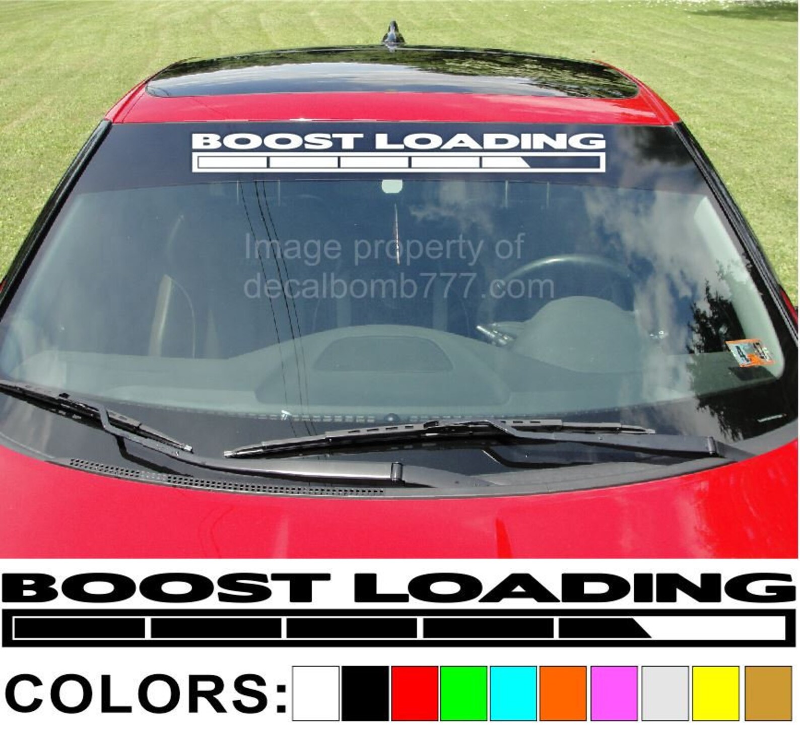 Boost Loading Windshield Decal Sticker Vinyl Import Diesel Turbo Low ...