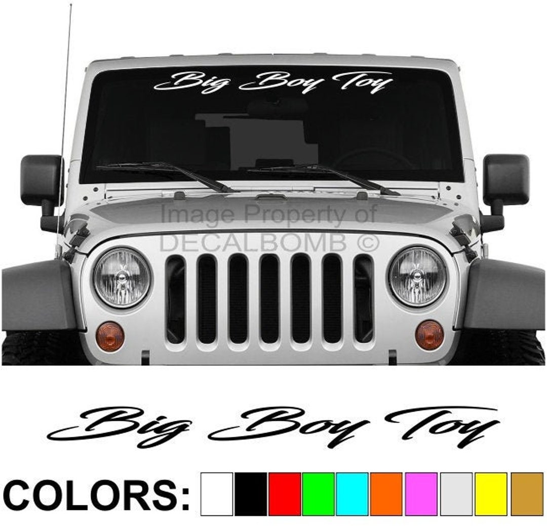 Big Boy Toy Windshield Decal Sticker "script" Vinyl Import Diesel Turbo ...