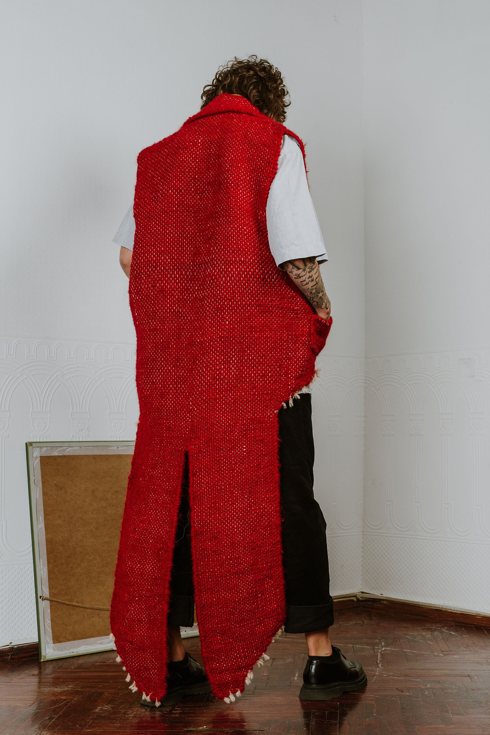 Handmade Sleeveless Tailcoat. Red Wool Vest. Vintage Tuxedo - Etsy
