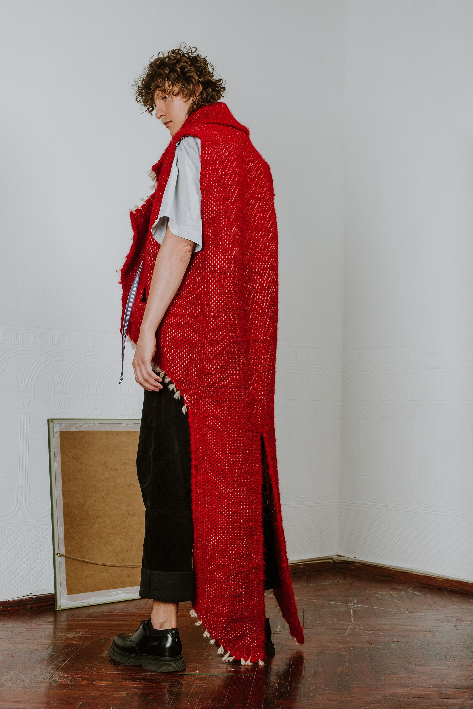 Handmade Sleeveless Tailcoat. Red Wool Vest. Vintage Tuxedo - Etsy