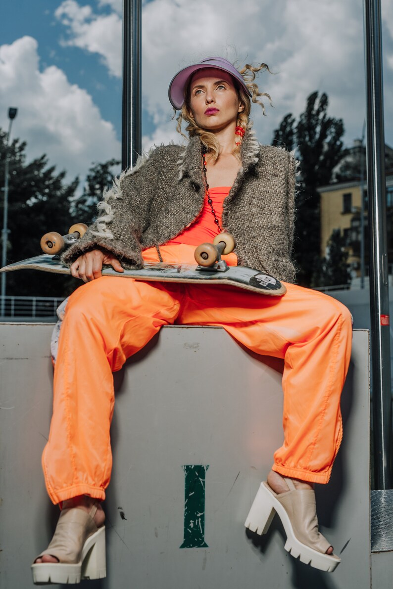 Handmade Warm Short Wool Jacket | Grey Warm Short Coat | Short Winter ...