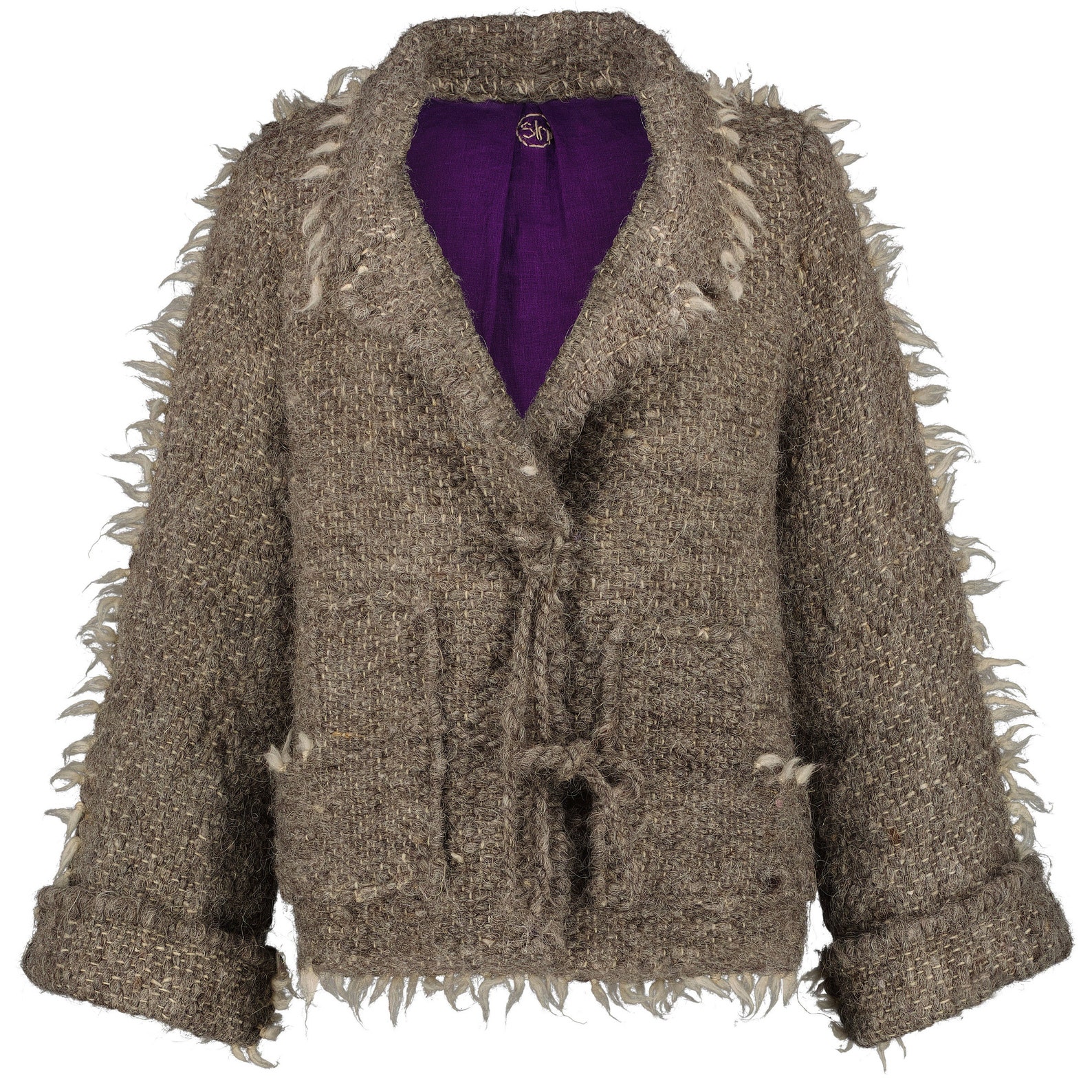 Handmade Warm Short Wool Jacket Grey Warm Short Coat Short Winter ...