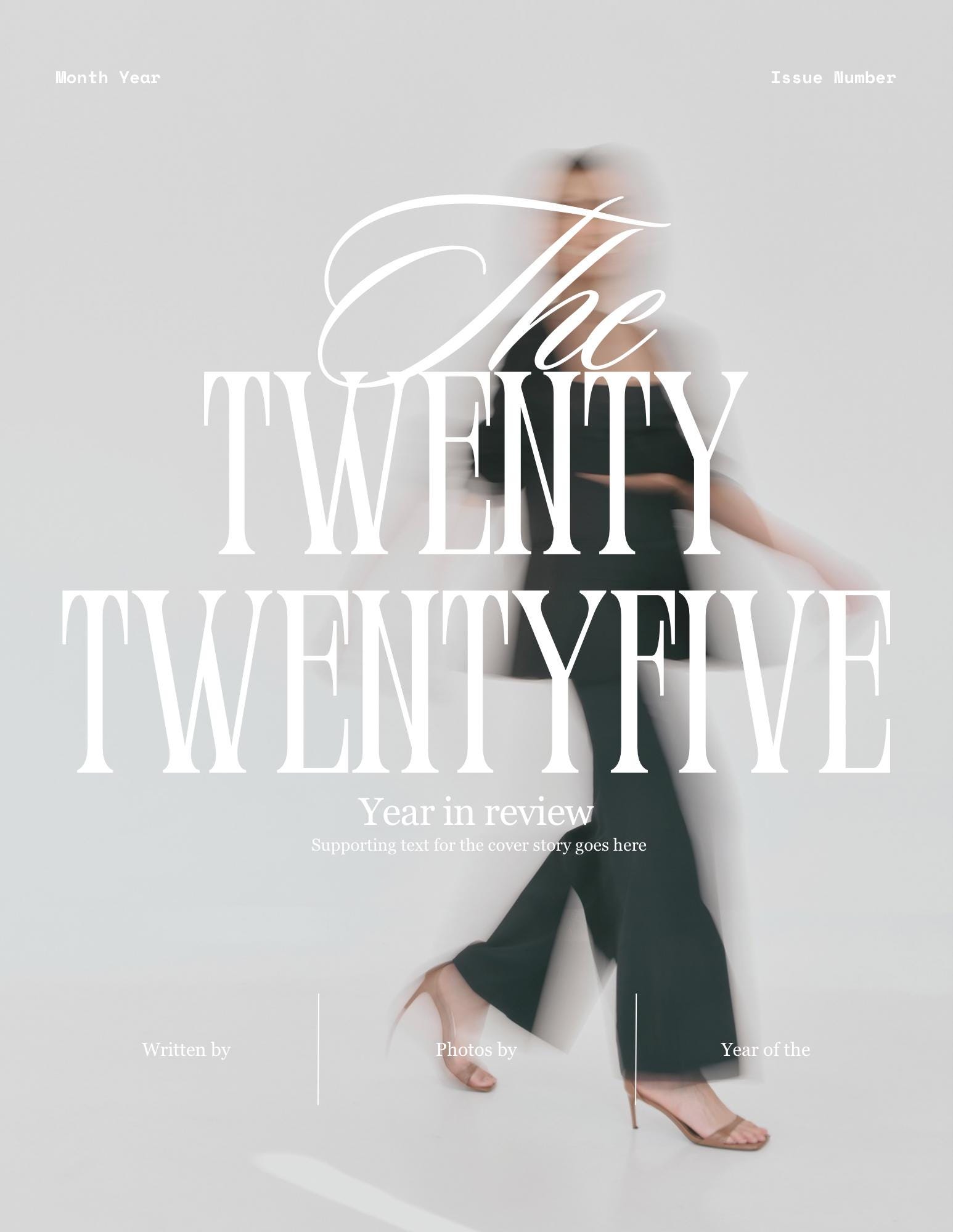 2025 Year in Review Magazine Template | Editable Canva Template ...