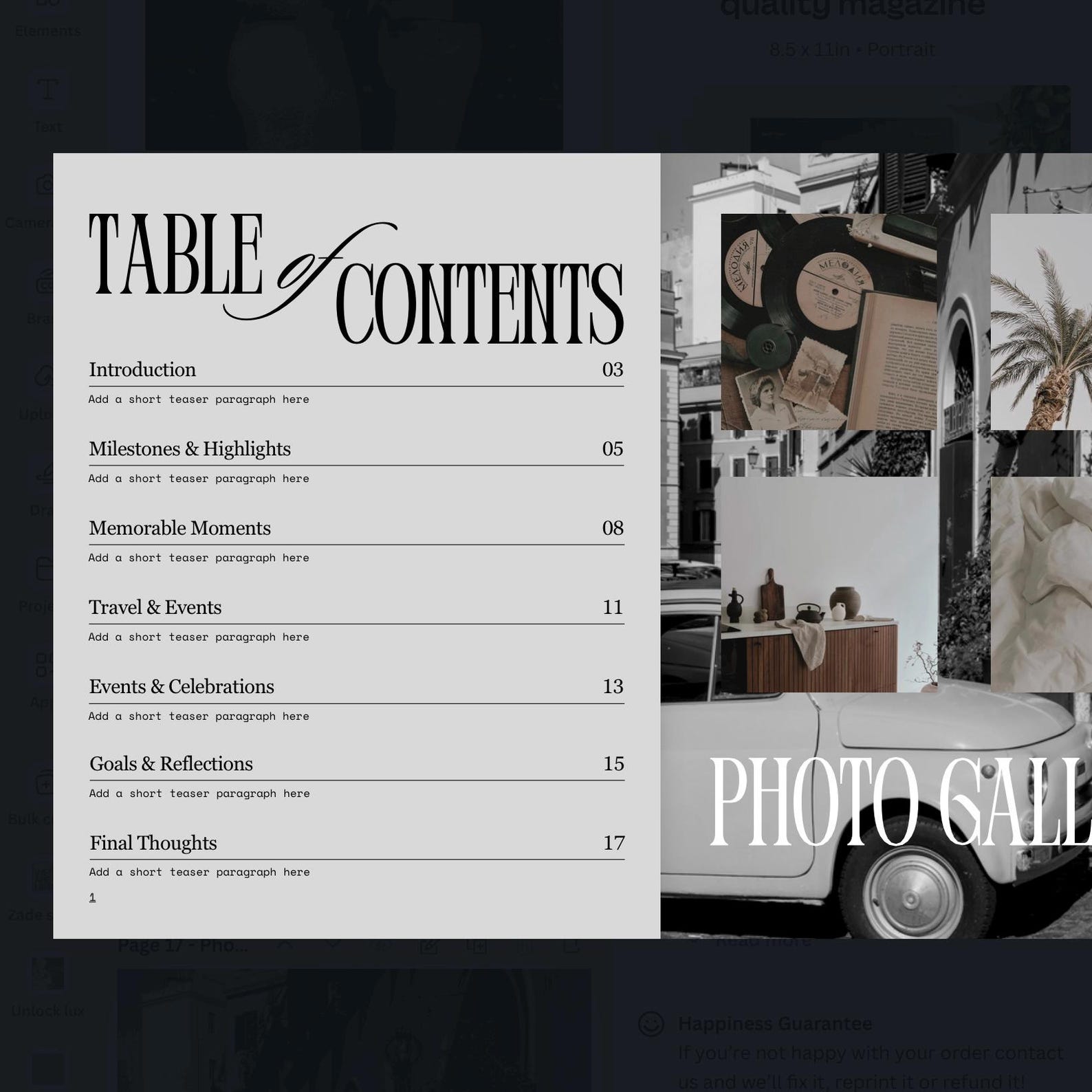 2025 Year in Review Magazine Template | Editable Canva Template ...