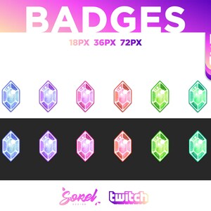 6 Gems Sub - Bit Twitch Badges / Zelda / Diamond - Etsy
