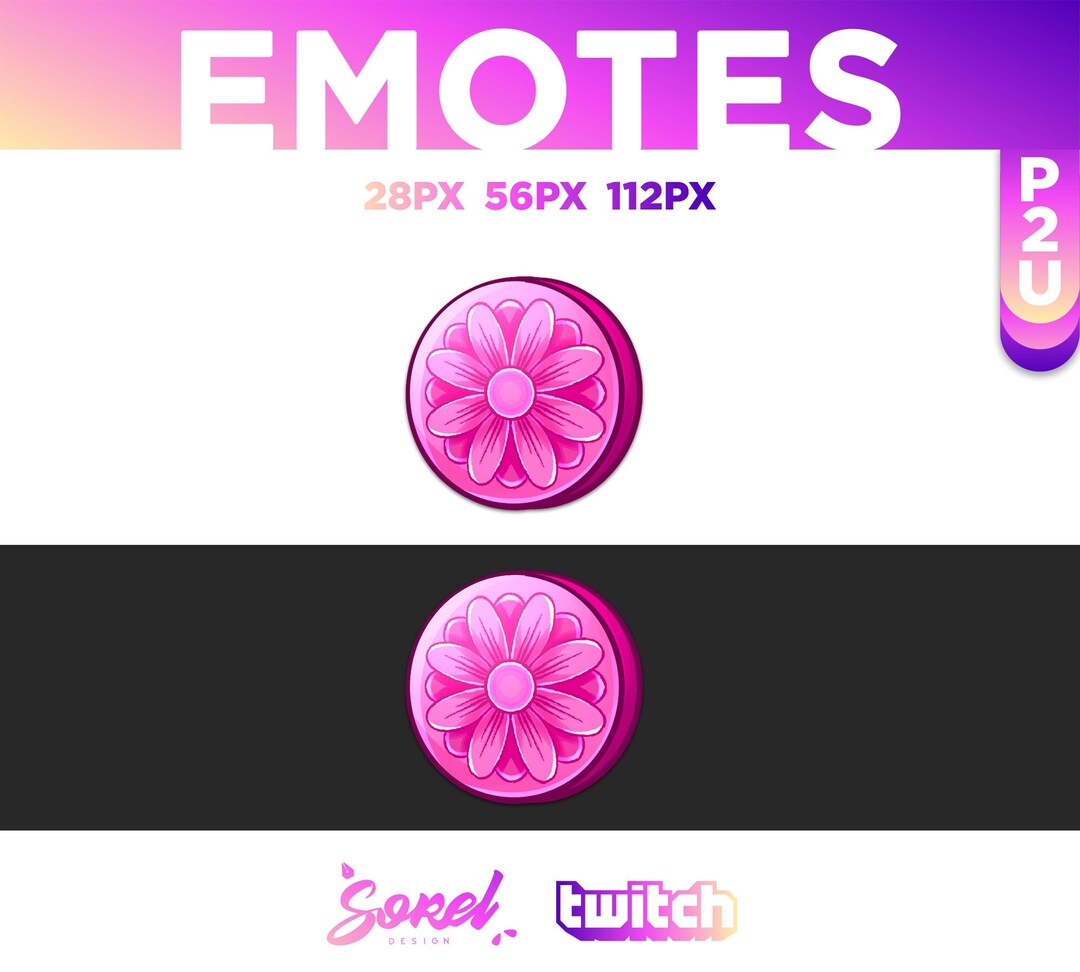 Twitch Emote / Twitch Channel Point / Cherry Blossom, Pink Coin ...