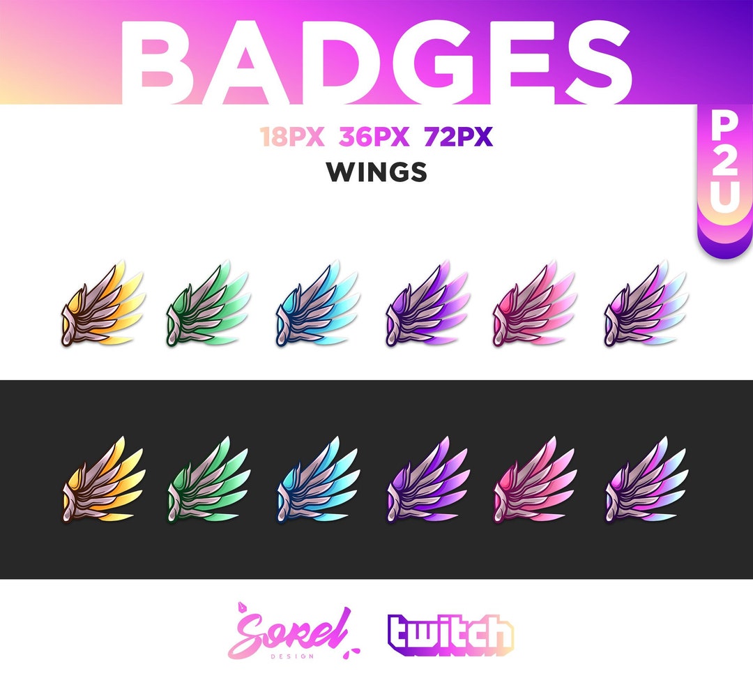 6 Wings Sub - Bit Twitch Badges / Overwatch 2 - Etsy
