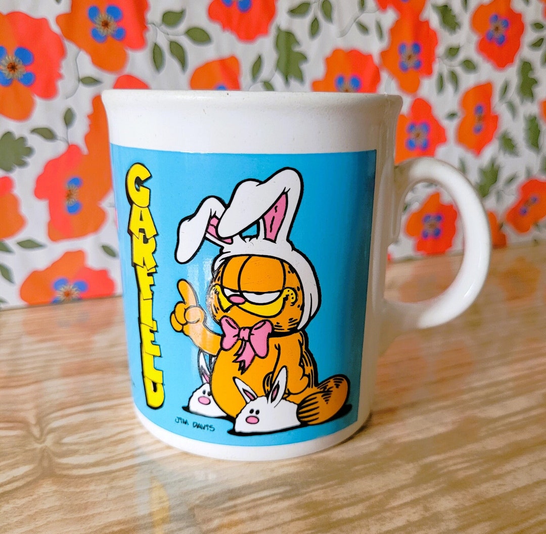 Original 1990s Vintage Garfield Bunny Costume Fat Cat Ceramic Pottery ...