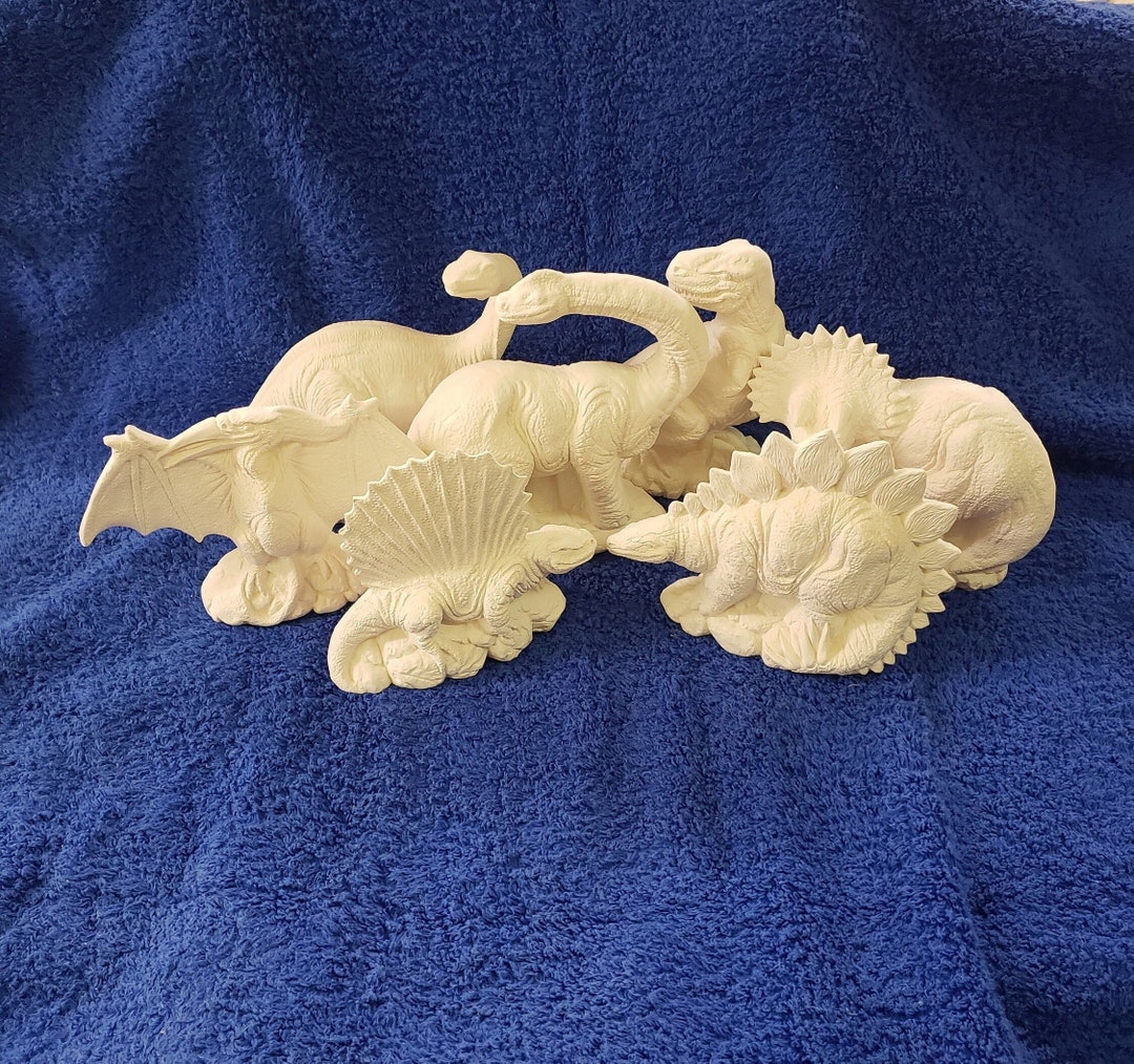 Unpainted Ceramic Dinosaurs - Etsy