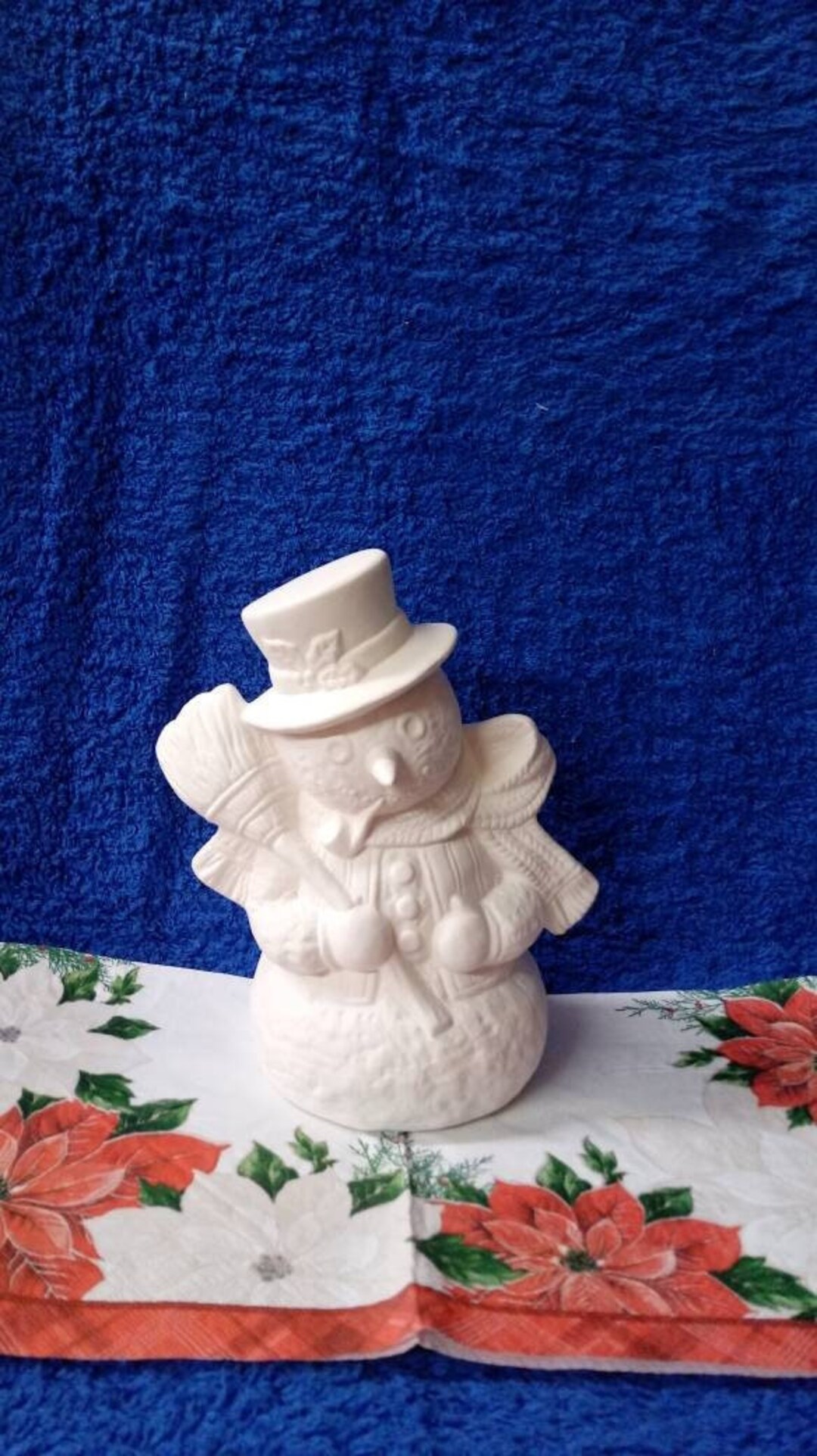 Adorable Ceramic, Bisque, Unpainted Snowman - Etsy