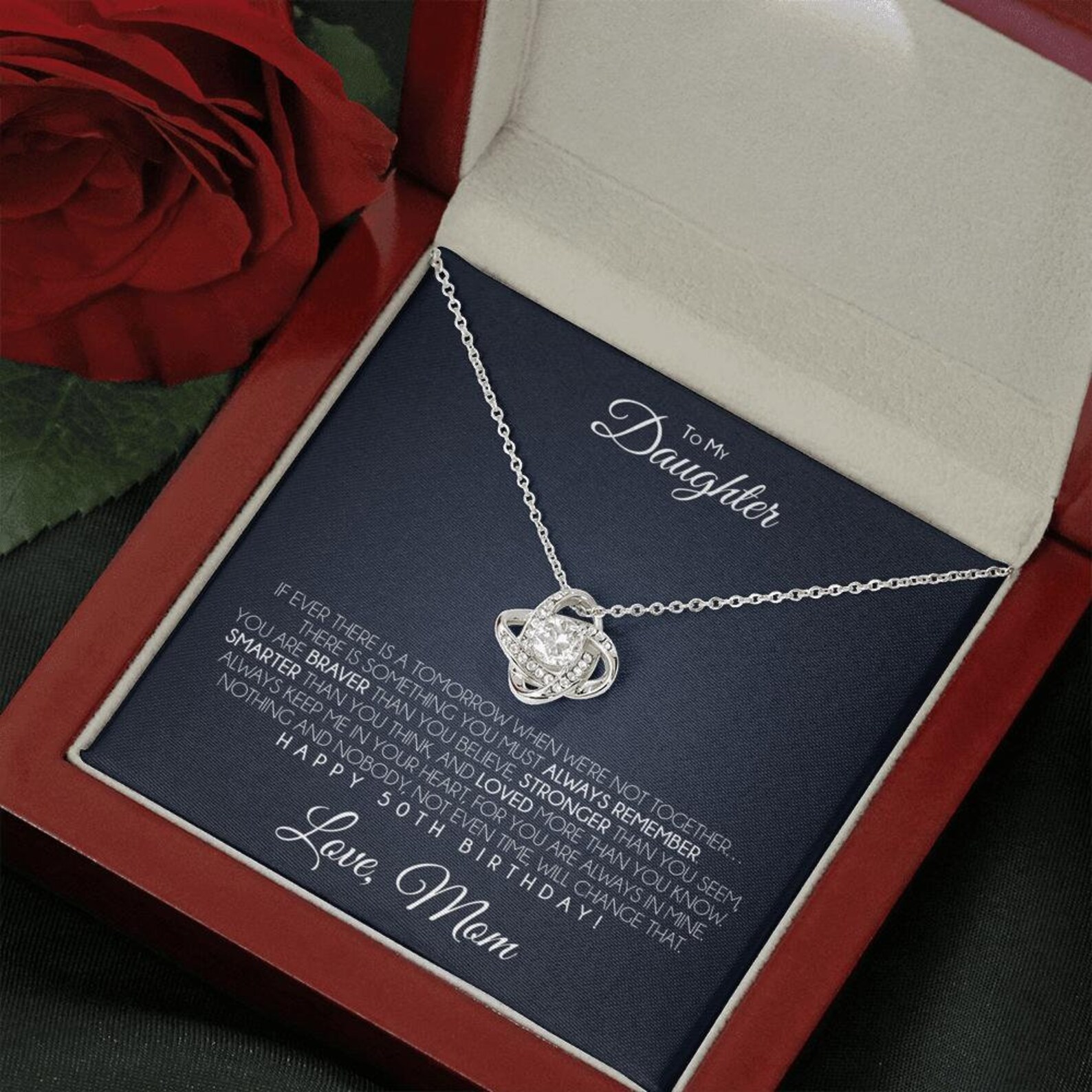 Daughter s 50th Birthday Necklace Gift With Message Card Etsy Daughter s 50th Birthday Necklace Gift With Message Card Etsy