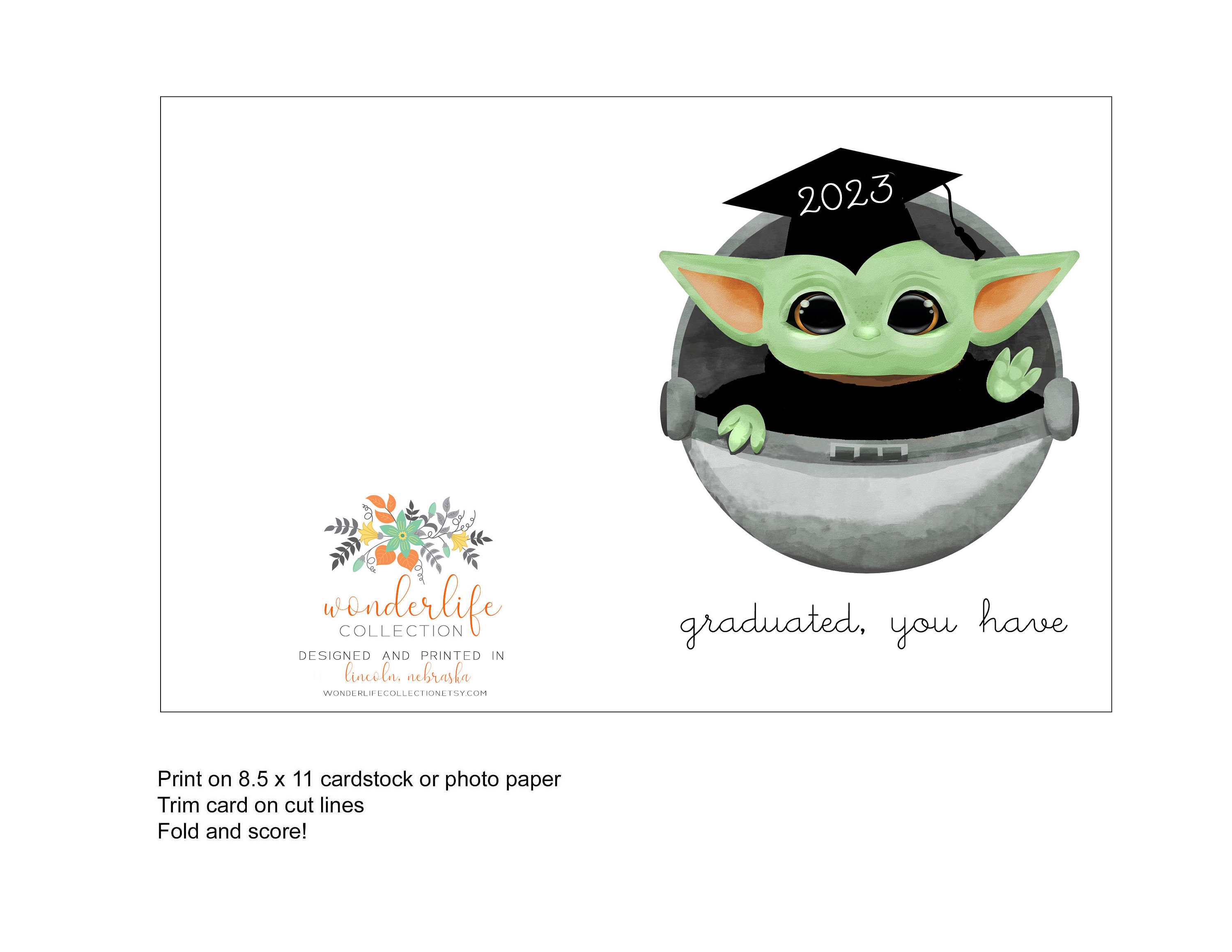 Grogu Graduation Card Baby Yoda Grad Card Printable Card - Etsy Australia
