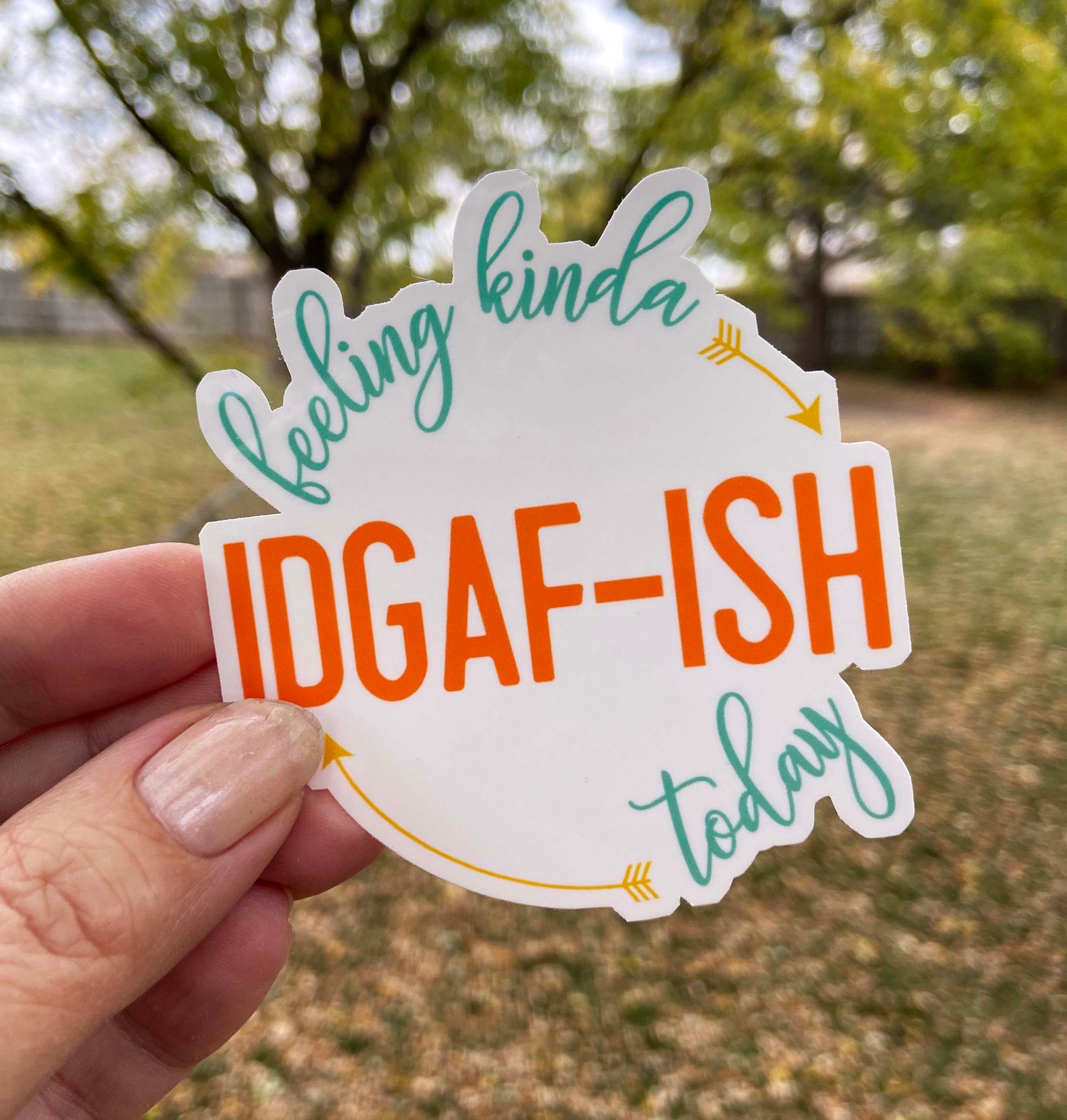 Sarcastic IDGAF Sticker Funny Sticker Glossy Die Cut - Etsy