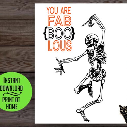 Hey Boo Card // Printable Card // Instant Digital Download // - Etsy