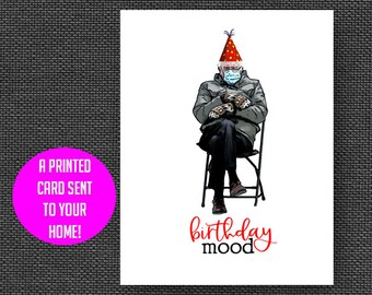 Greeting Card Bernie Sanders Funny Birthday Card, Bernie Sanders Meme ...