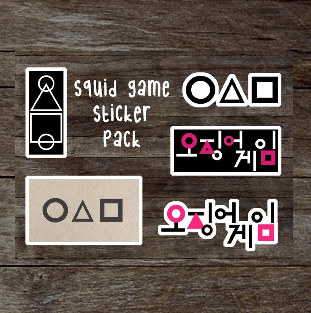 Squid Game Waterproof Sticker Pack, Squid Game Die Cut Stickers, Korean ...