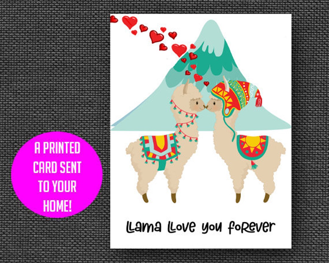 Llama Alpaca Anniversary Card, Llama Love Card, Alpaca Love Card, for ...