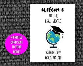 The Adventure Begins Graduation Card for Him or Her High School ...
