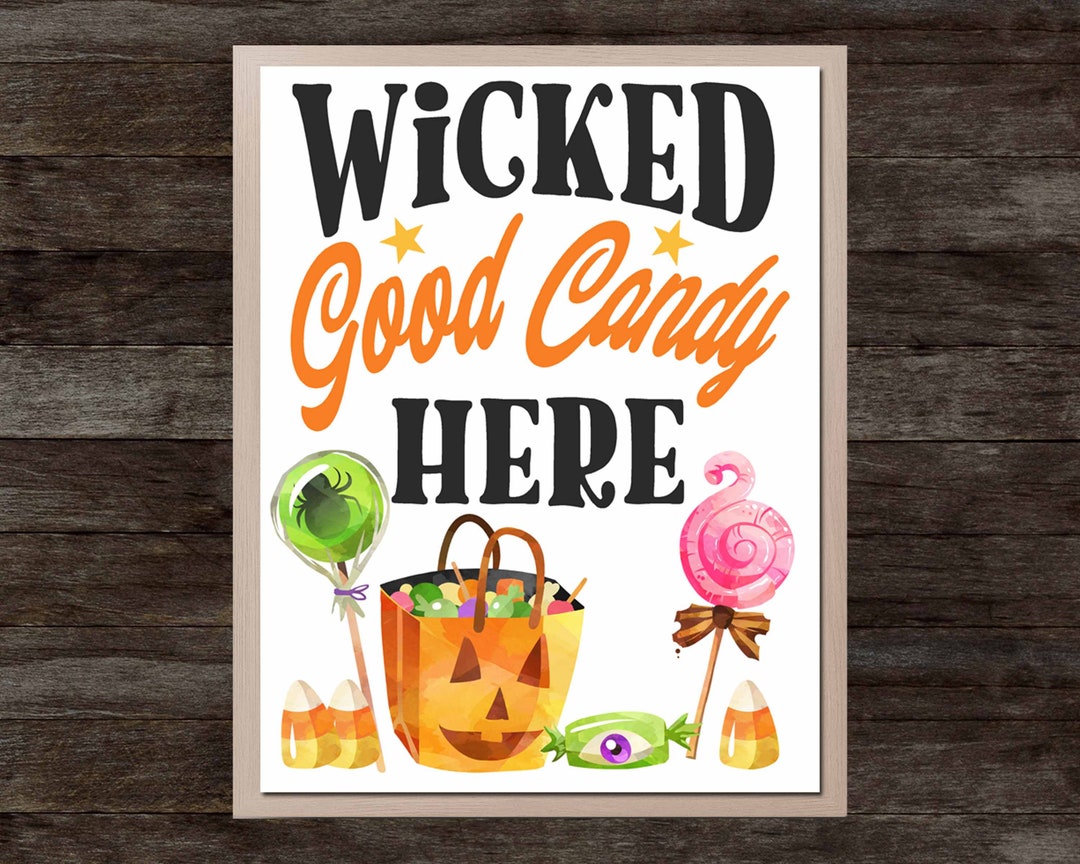 Impresión digital de Halloween letrero de truco o trato de - Etsy España