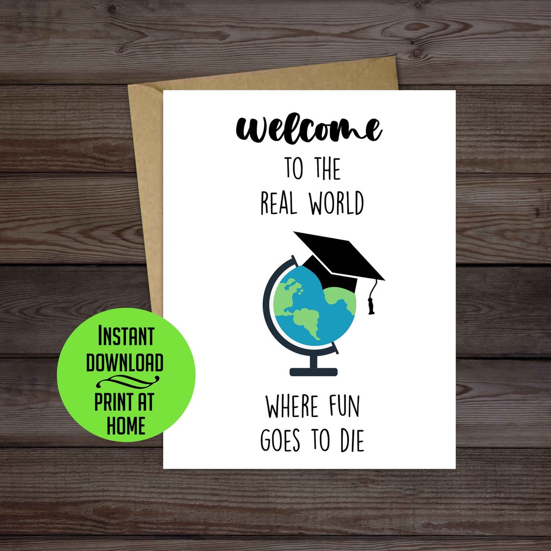 Funny Graduation Card, Digital PDF Card, Class of 2022, Printable Card ...