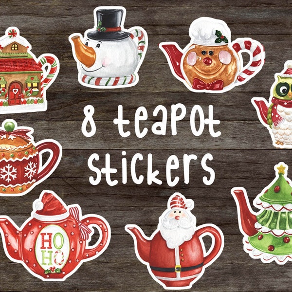 Christmas Tea Stickers - Etsy