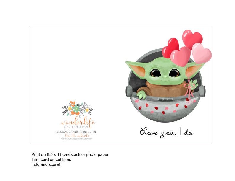Grogu Valentine's Day Card Baby Yoda Valentine Funny - Etsy