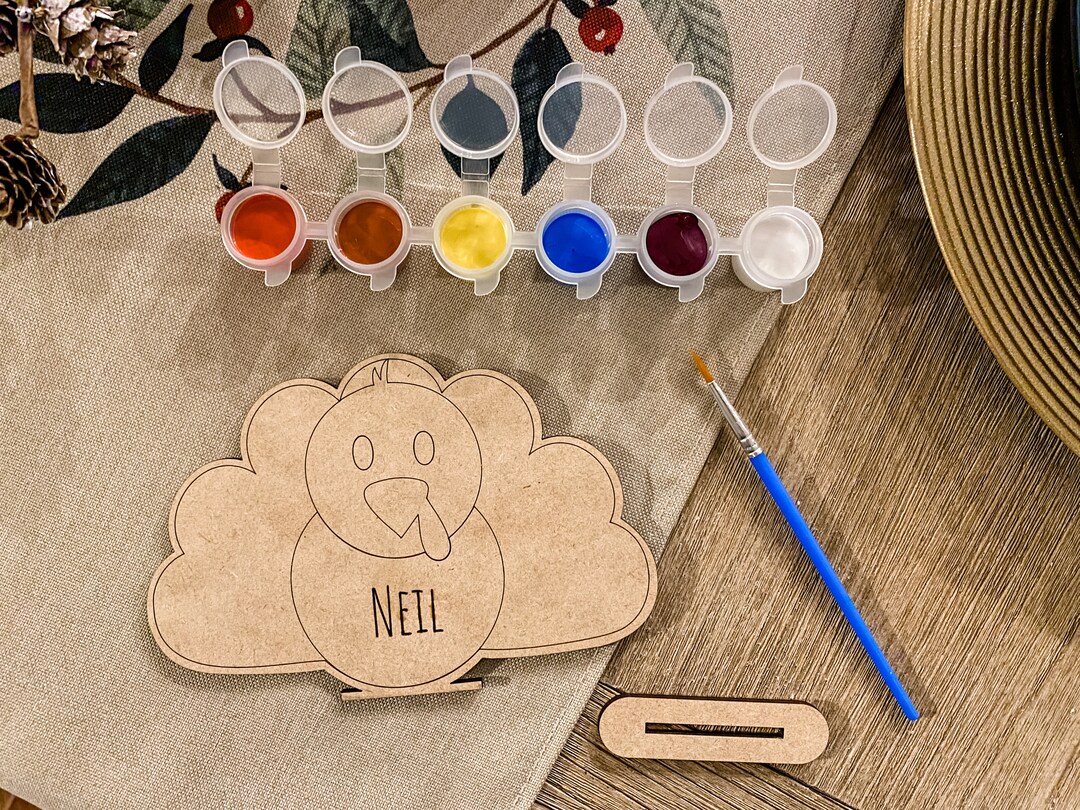 Personalized Turkey DIY Paint Kit Thanksgiving Paint Kit Kid - Etsy